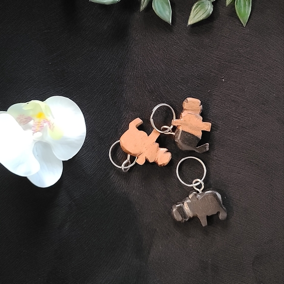 Art | Key Chain Wood Animal Key Holder Woodland Fox Key Ring ...